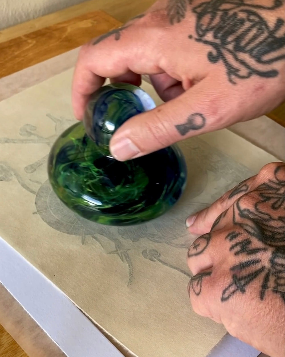 Printmaking Glass Baren by Ritualis Press